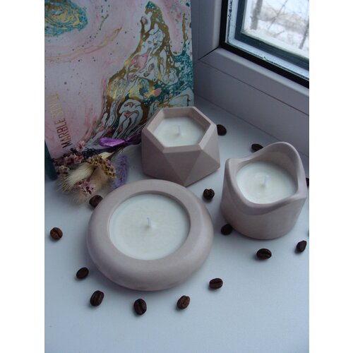 Набор ароматических свечей "Гламур", ЕлМаК, розовый, 3шт.
