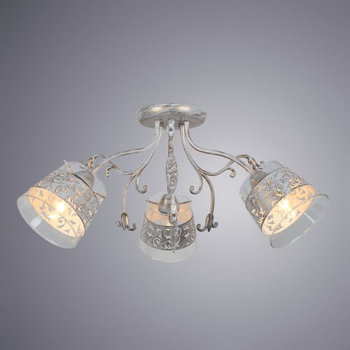 Люстра Arte Lamp Calice A9081PL-3WG, E14, 120 Вт, кол-во ламп: 3 шт., цвет: золотой