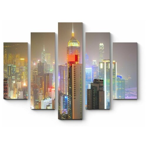 Модульная картина Гонконг в сиянии огней105x84