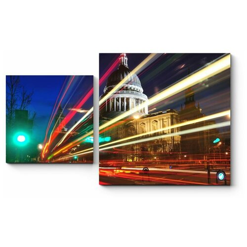 Модульная картина Огни ночного Лондона 70x42
