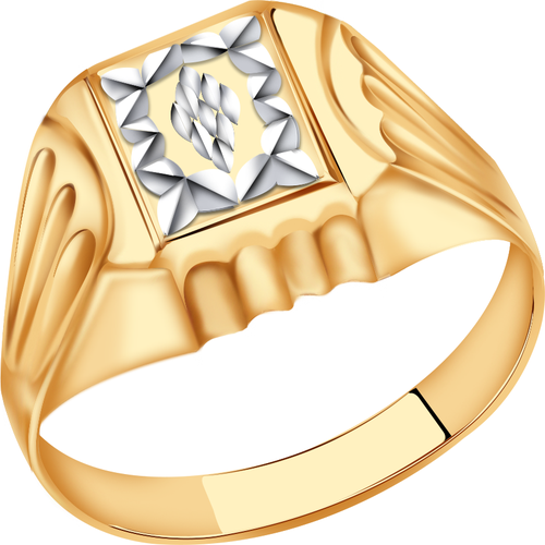 Печатка Diamant online, золото, 585 проба, размер 22.5