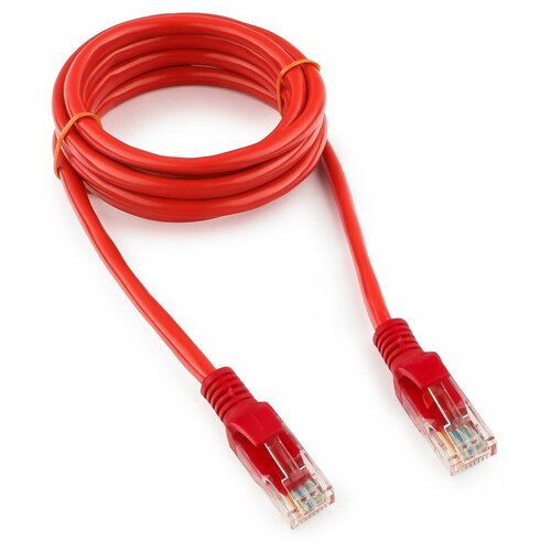 Патч-корд UTP Cablexpert PP12-1.5M/R кат.5e, 1.5м, литой, многожильный (красный)