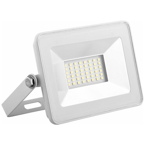 Прожектор светодиодный LED 30Вт 2700Лм белый корпус 6400К, SAFFIT SFL90-30