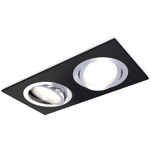 Встраиваемый поворотный светильник XC7636082 SBK/PSL черный песок/серебро полированное MR16 GU5.3 (C7636, N7003)