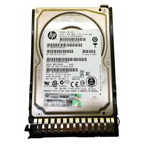 Жесткий диск HP 300GB 2.5 15K 6G DP SAS Hot Plug [627114-002]