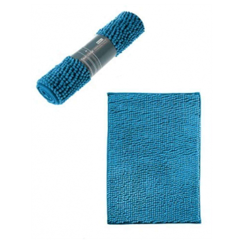 Коврик для ванной из микрофибры "Шенилл", 40x60 см, цвет синий