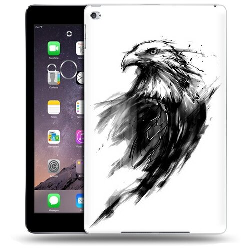 Чехол задняя-панель-накладка-бампер MyPads чб птица для Apple iPad Air 2 (A1566/A1567) противоударный