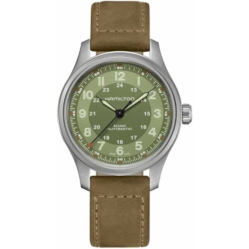 Наручные часы Hamilton Khaki Field H70545560, зеленый, серебряный