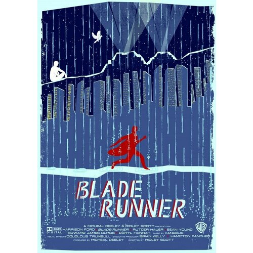 Плакат, постер на холсте Blade Runner, Бегущий по лезвию. Размер 30 х 42 см