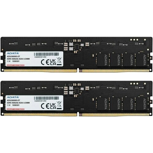 Оперативная память 16Gb ADATA AD5U56008G-DT, DDR5, 5600MHz (2x8Gb KIT)