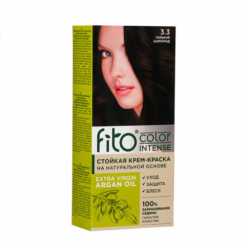 Fitoкосметик Стойкая крем-краска для волос Fito color intense тон 3.3 горький шоколад, 115 мл