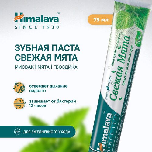 Зубная паста Himalaya Herbals Mint Fresh, 75 мл, 75 г, зеленый