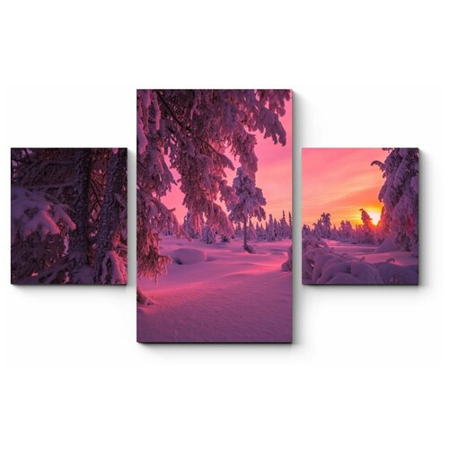 Модульная картина Пурпурный снег 110x72