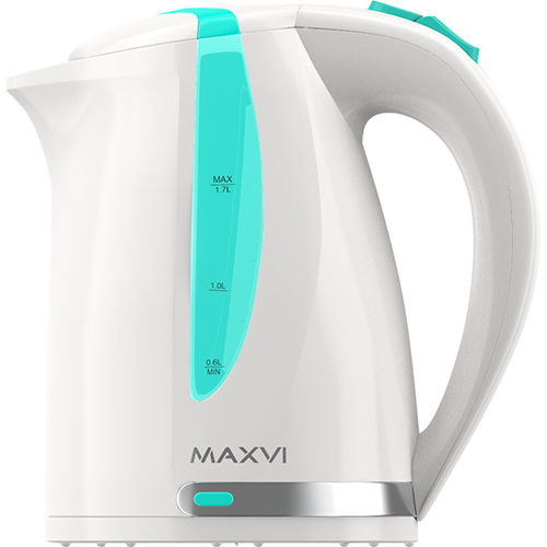 Чайник MaxviKE1701P, белый/зеленый