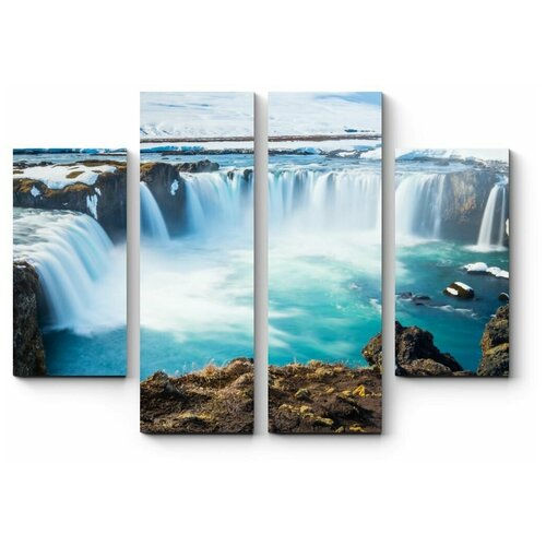 Модульная картина Грандиозный водопад Исландии 120x90