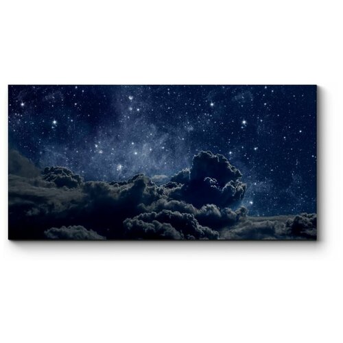 Модульная картина Звездное небо, завораживающая ночь90x45