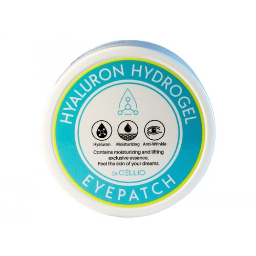 Гидрогелевые патчи с гиалуроновой кислотой Hyaluron Hydrogel Eye Patch, Dr.CELLIO, 8809674290463