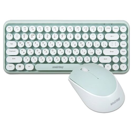 Беспроводной комплект клавиатура и мышь Smartbuy SBC-626376AG-M, мятно-белый