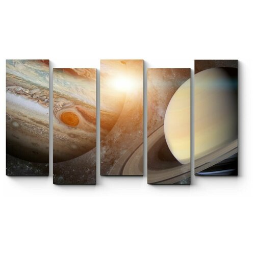 Модульная картина Кольца Сатурна 120x69