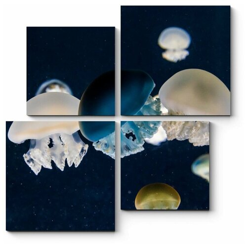 Модульная картина Красивые медузы110x110