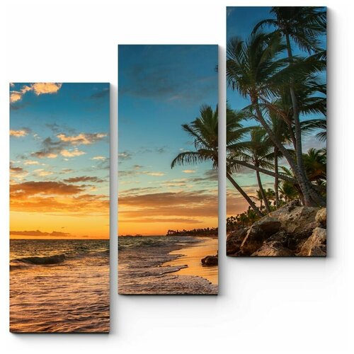 Модульная картина Восход солнца на райском острове 100x107
