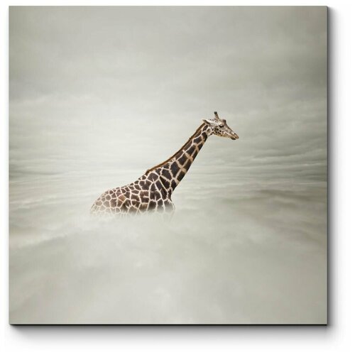 Модульная картина Жираф в тумане30x30