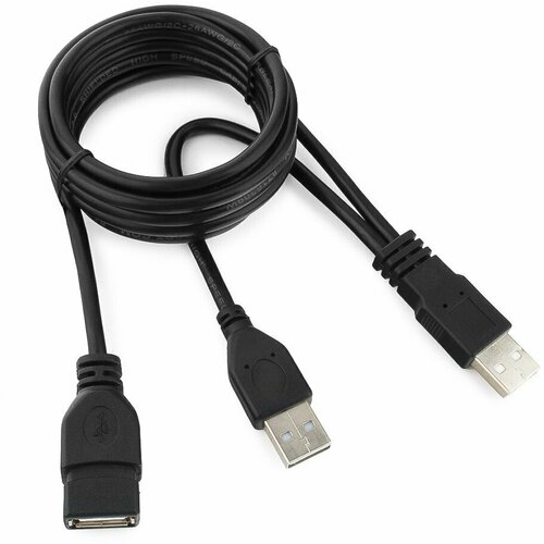 Набор из 3 штук Кабель удлинитель USB2.0 Pro Cablexpert CCP-USB22-AMAF-6, 2xAM/AF, 1,8 м, экран, черный