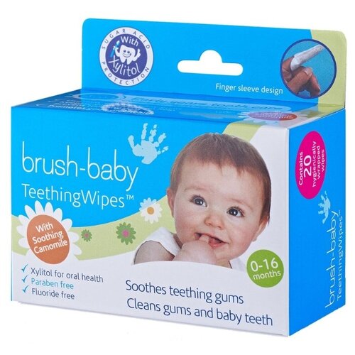 Brush Baby DentalWipes BRB042/109 0-16 месяцев, 20уп.