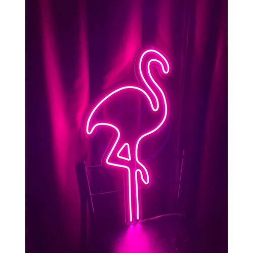 Неоновый cветильник "Фламинго" 27x48 см