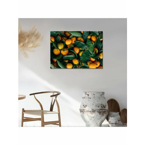 Картина на холсте с подрамником много мандаринов 30х40