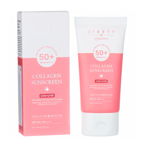 Солнцезащитный крем для лица с коллагеном [Jigott] Signature Collagen Sunscreen SPF50+ PA++++