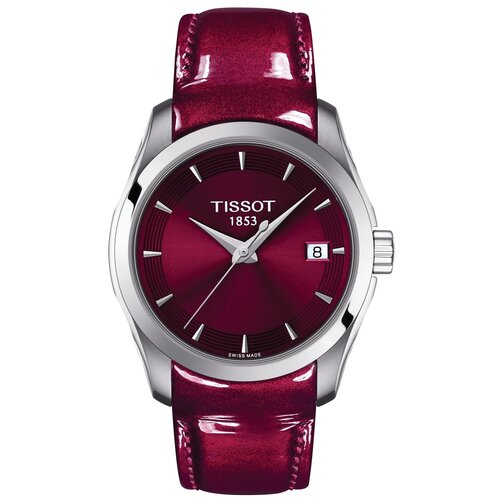 Наручные часы TISSOT T-Classic, серебряный, бордовый