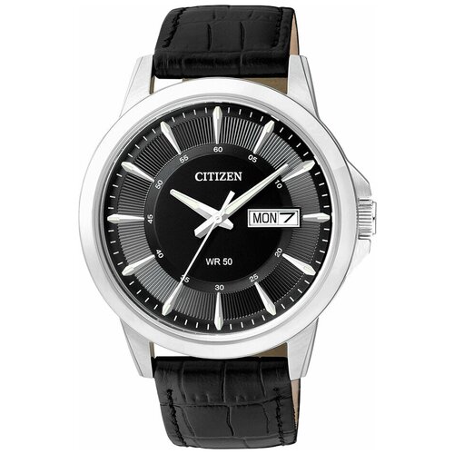 Наручные часы CITIZEN Basic BF2011-01EE, серебряный, черный