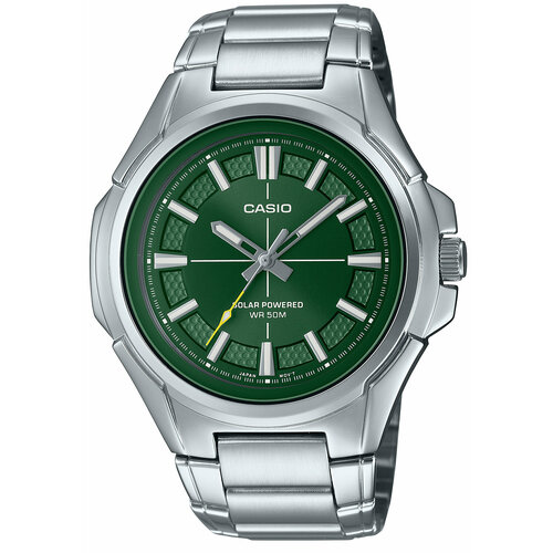 Наручные часы CASIO Collection MTP-RS100D-3A, серебряный, зеленый
