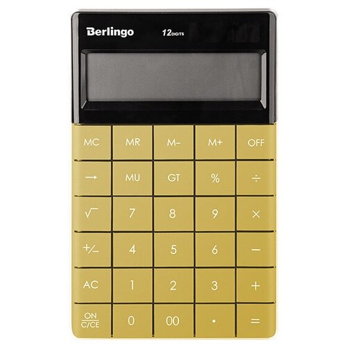 Калькулятор бухгалтерский Berlingo PowerTX, золотистый