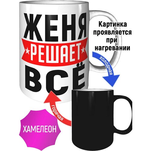 Кружка Женя решает всё - хамелеон