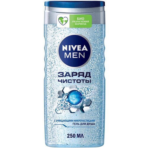 Гель для душа Nivea Men Заряд чистотысвежесть леса, 250 мл, 285 г