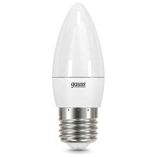 Лампа светодиодная gauss 33216, E27, C35, 6 Вт, 2700 К