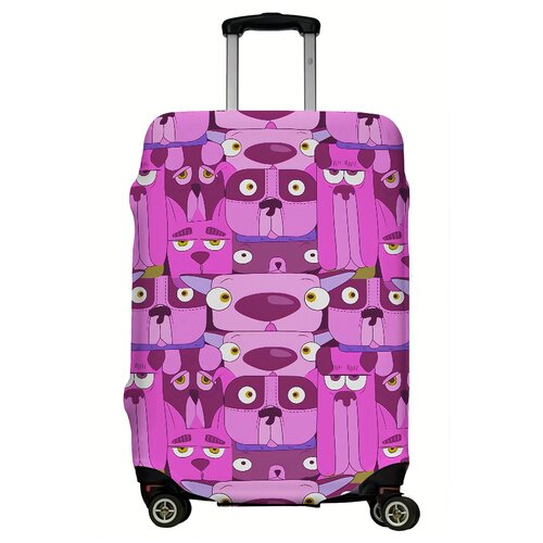 Чехол для чемодана LeJoy, размер L, фиолетовый, белый