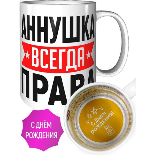 Кружка Аннушка всегда права - на день рождения