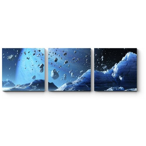 Модульная картина Метеоритный дождь 140x47