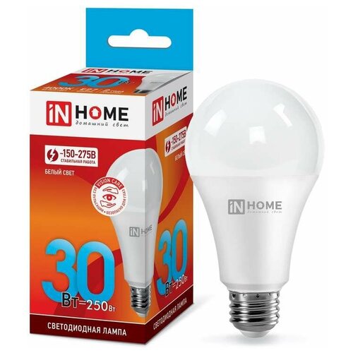 Лампа светодиодная LED-A70-VC 30Вт 230В E27 4000К 2700лм IN HOME 4690612024141 (8шт.)