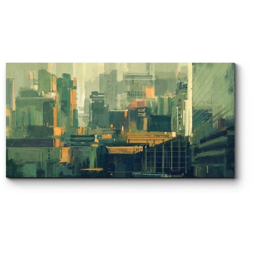 Модульная картина Городские небоскребы на закате 60x30