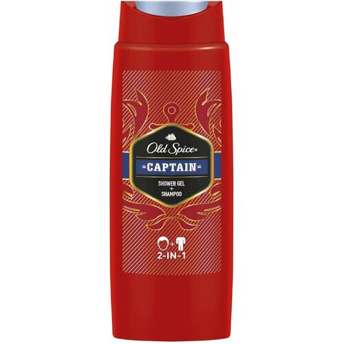 Old Spice Гель для душа и шампунь 2в1 Captain, 250 мл/