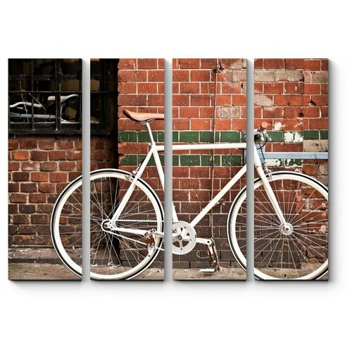 Модульная картина Ретро-стильный велоспорт в городе70x53