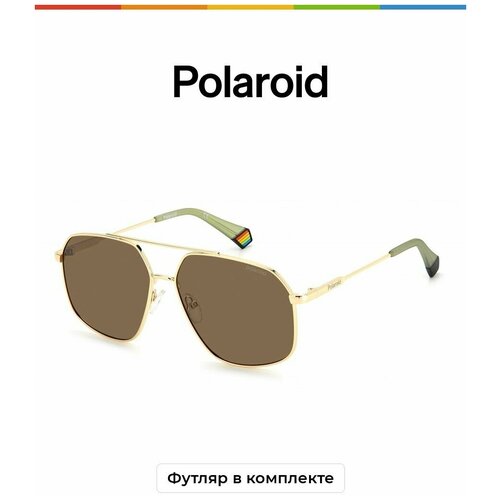 Солнцезащитные очки Polaroid Polaroid PLD 6173/S 807 M9 PLD 6173/S J5G SP, золотой