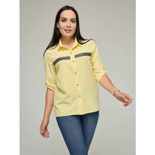 Рубашка DiSORELLE, размер 56, желтый