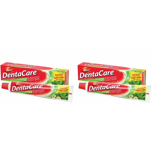 Dabur Зуюбная паста DentaCare, с Экстрактом трав, с кальцием, 125+20 г, 2 шт