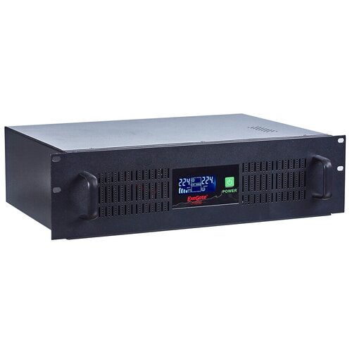 Интерактивный ИБП ExeGate Power RM UNL-1500 LCD черный