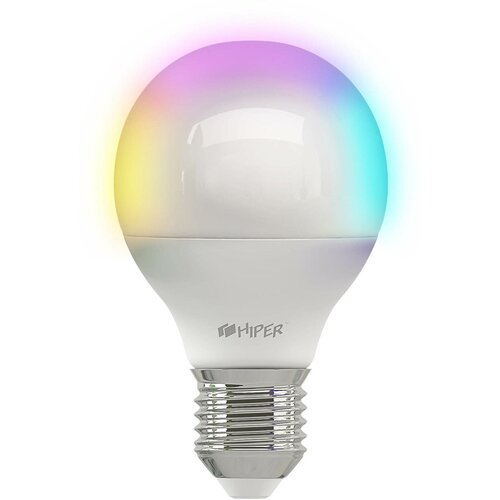 Лампа светодиодная HIPER IoT A1 RGB, E27, G45, 6 Вт, 6500 К